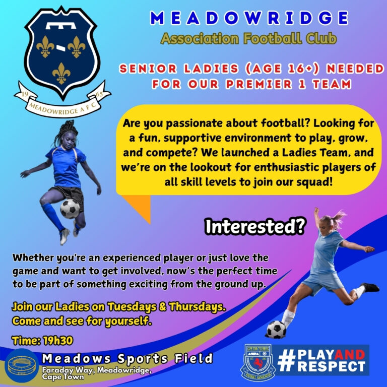 Home | Meadowridge Association Football Club